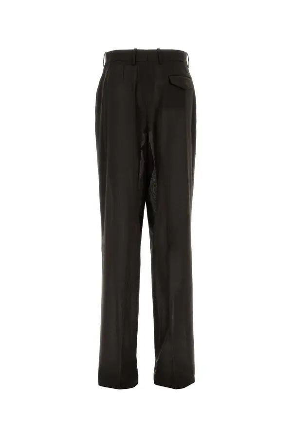 TOM FORD Light Virgin Wool Tailored Wide Leg Pleated Straig