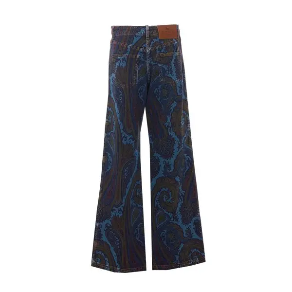 Etro Paisley Motif Wide Leg Jeans