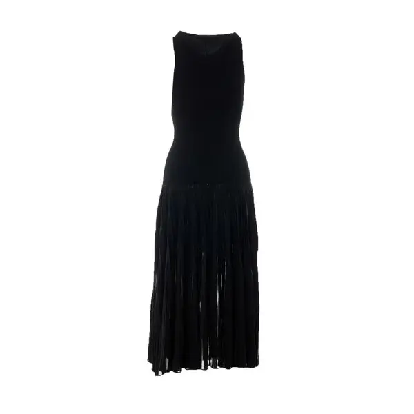 Alaïa Pleated Sheer Dress