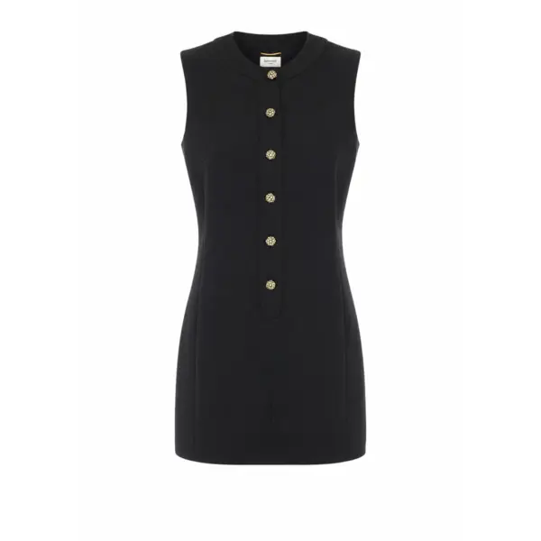 Saint Laurent Mini Buttons And Crystals Dress