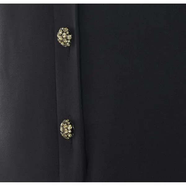 Saint Laurent Mini Buttons And Crystals Dress