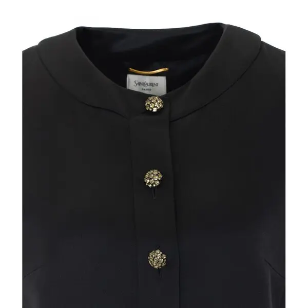 Saint Laurent Mini Buttons And Crystals Dress