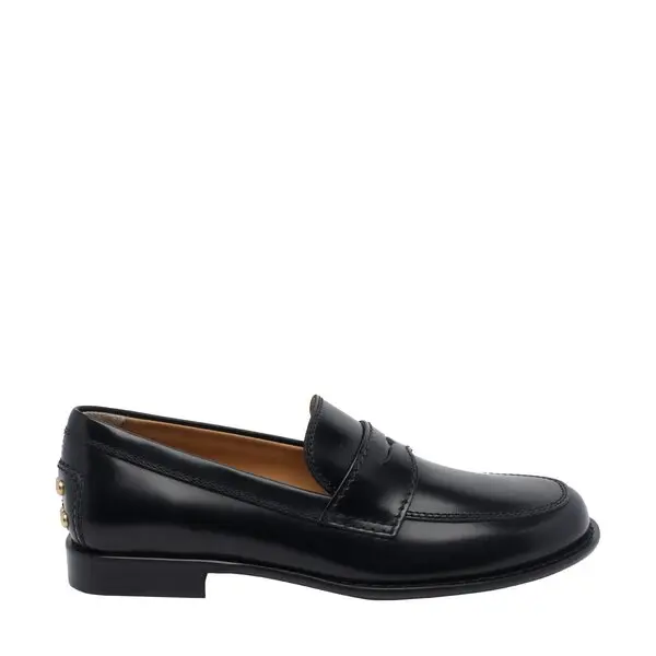 TOD'S Metal Dots Loafers - Black