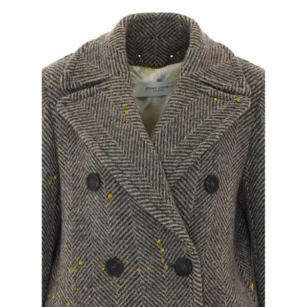 GOLDEN GOOSE Golden Chevron Double Breasted Coat