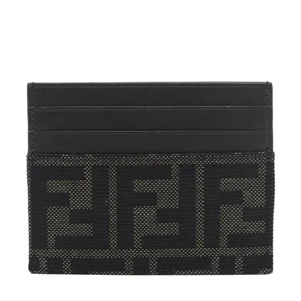 Fendi Ff Jacquard Cards Holder - Brown