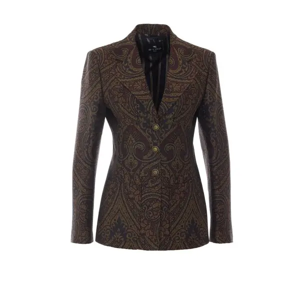 Etro Paisley Print Single Breasted Jacket