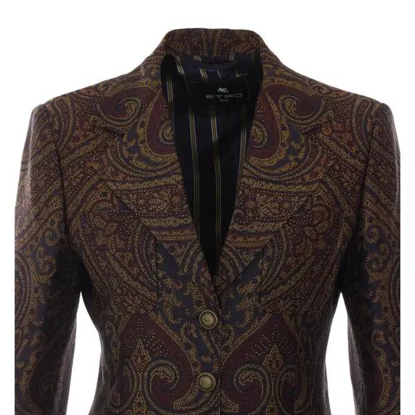 Etro Paisley Print Single Breasted Jacket