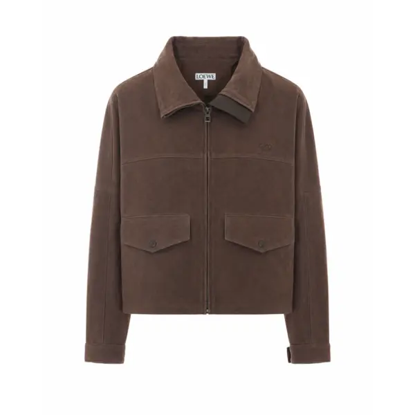 Loewe Suede Goatskin Jacket - Brown
