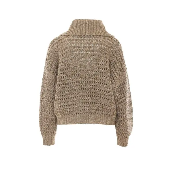 Brunello Cucinelli Mesh Dazzling Cardigan
