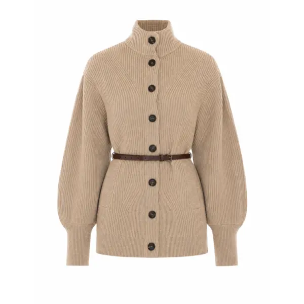 Brunello Cucinelli Knitted Belted Cardigan