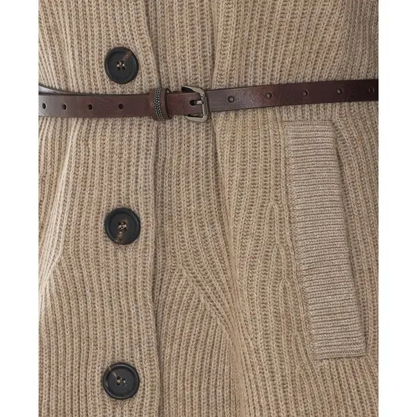 Brunello Cucinelli Knitted Belted Cardigan
