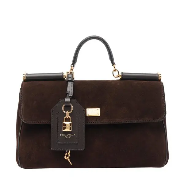 Dolce & Gabbana Suede Handbag - Brown