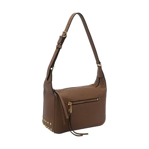 TOD'S Metal Dots Mini Leather Shoulder Bag
