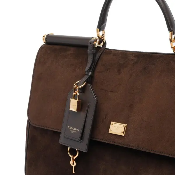 Dolce & Gabbana My Sicily Suede Handbag - Brown