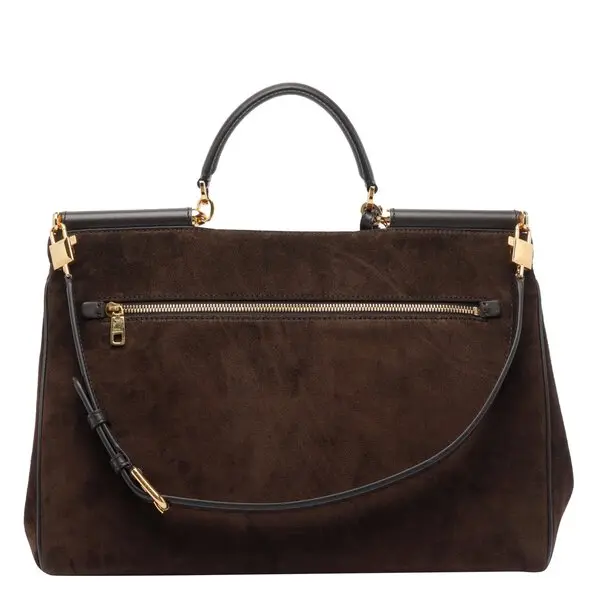 Dolce & Gabbana My Sicily Suede Handbag - Brown