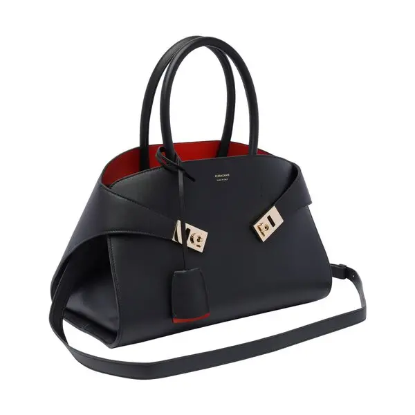 FERRAGAMO Medium Bicolor Hug Handbag