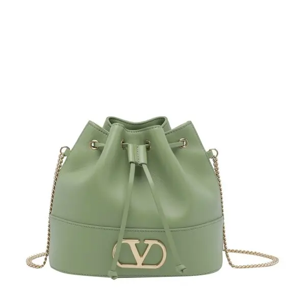 Valentino Garavani Vlogo Signature Bucket Bag - Green