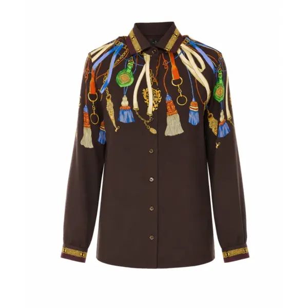 Etro Tassels Printed Shirt - Brown