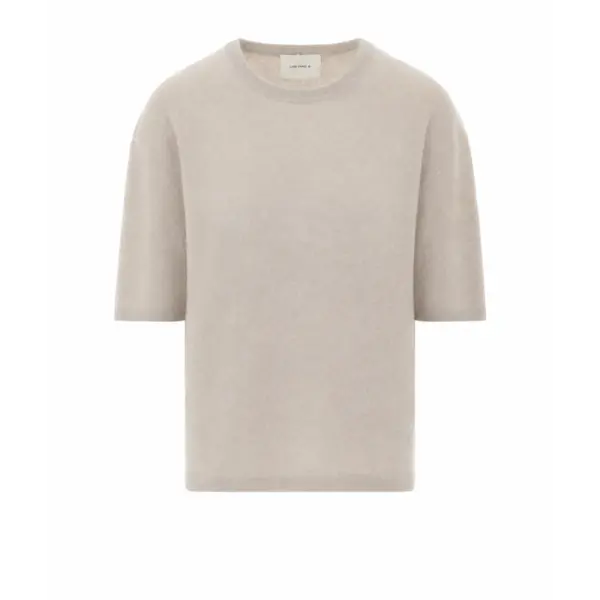 LISA YANG Maren Short Sleeves Sweater - Cream