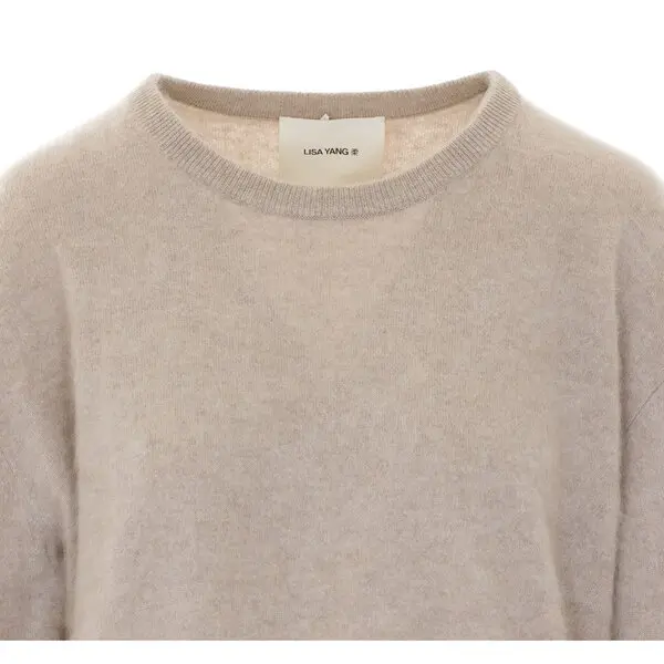 LISA YANG Maren Short Sleeves Sweater - Cream