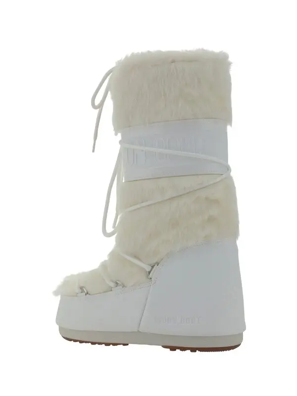 Moon Boot Icon Faux Fur Boots - White