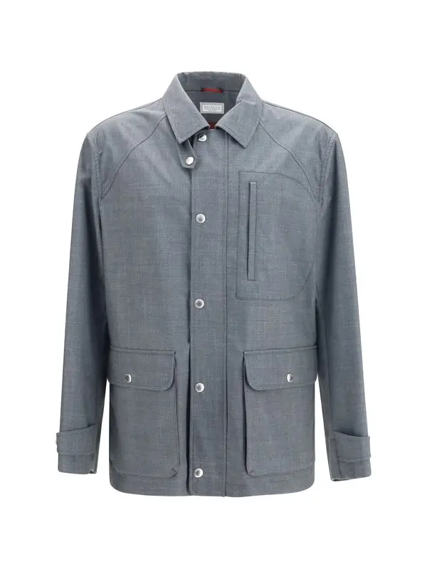 Brunello Cucinelli Virgin Wool Jacket With Pockets