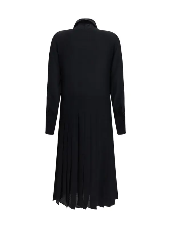 Fendi Long Jacquard Silk Dress