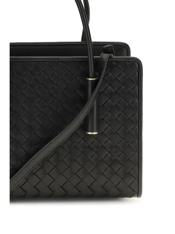 Bottega Veneta Intrecciato Handbag - Black