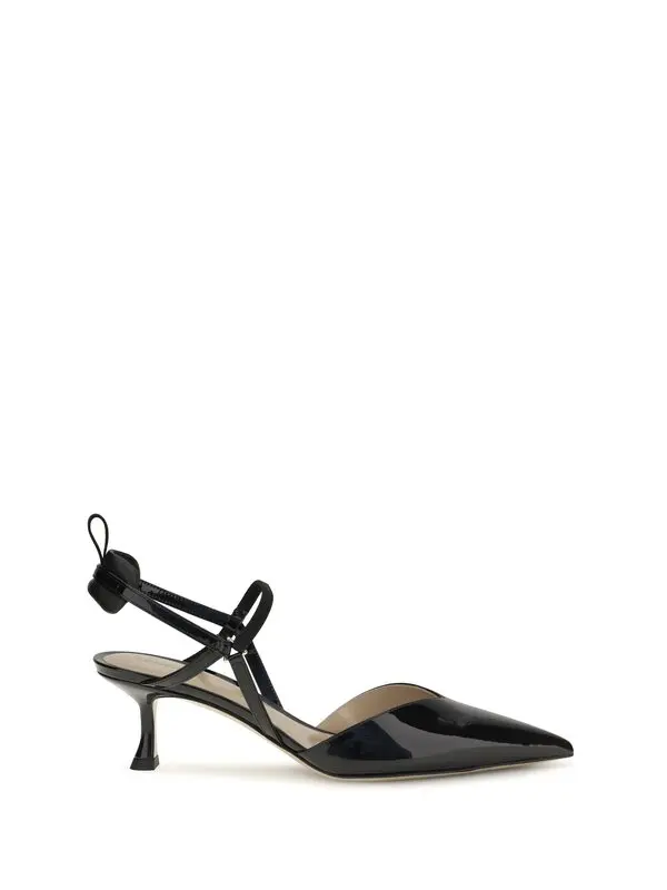 Fendi Patent Leather Colibrì Slingback Pumps - Black