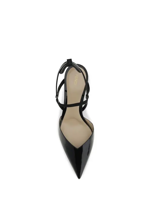 Fendi Patent Leather Colibrì Slingback Pumps