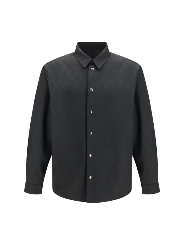 Fendi Ff Jacquard Nylon Shirt - Black