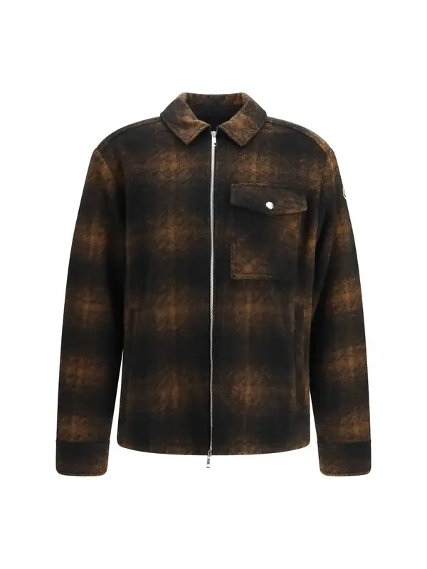 Moncler Embroidered Flannel Shirt