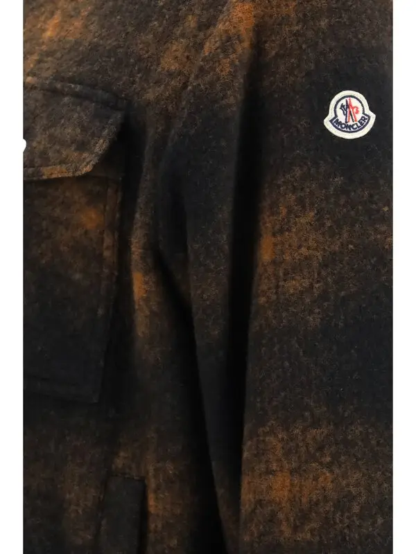 Moncler Embroidered Flannel Shirt