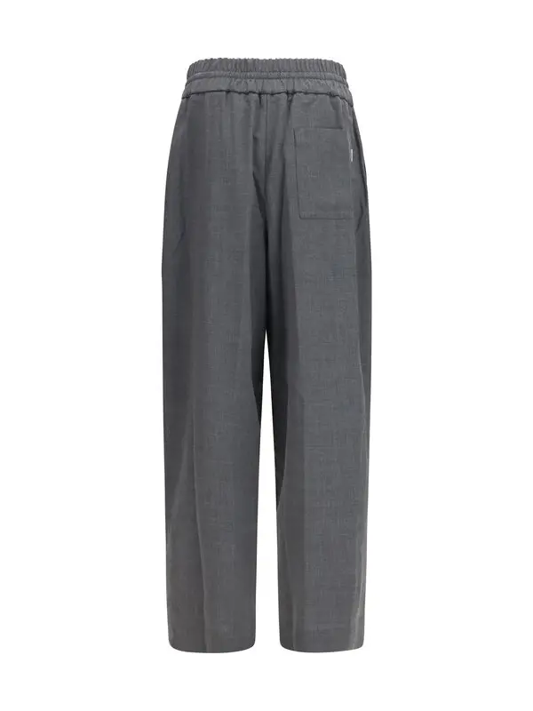 AMI Paris Wool Pants With Elasticated Waist