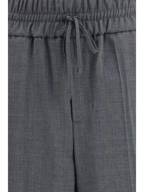 AMI Paris Wool Pants With Elasticated Waist