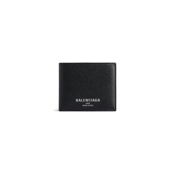 Balenciaga Credit Square Folded Wallet - Black