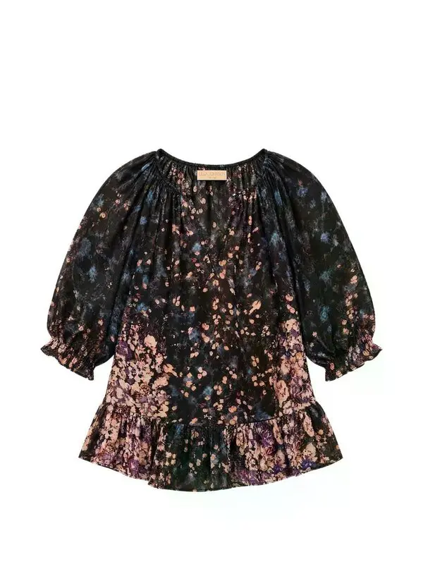 Ulla Johnson Elise Floral-jacquard Ruffled Blouse - Black