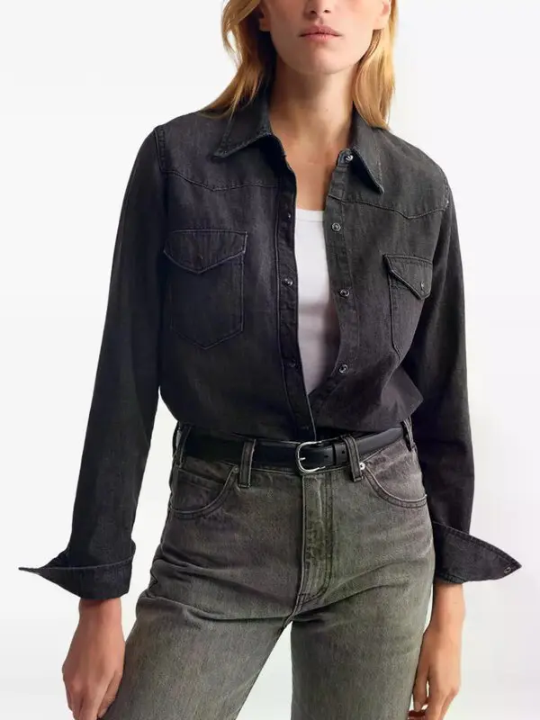 NILI LOTAN Travis Western Denim Shirt