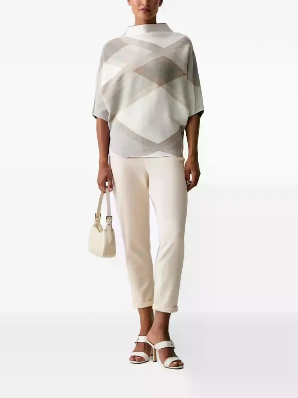 Joseph Ribkoff Drawstring-waist Turn-up Track Pants