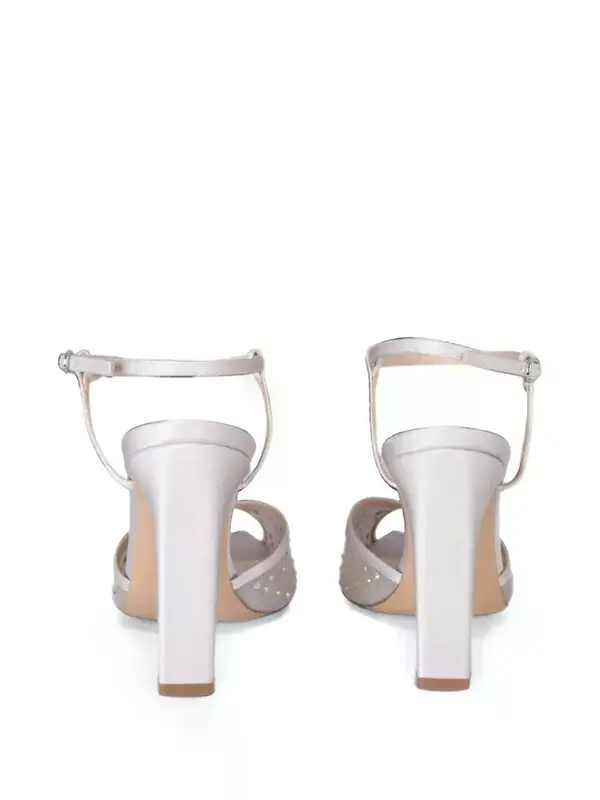 ANDREA WAZEN Katy Crystal-embellished Mesh-panel Sandals