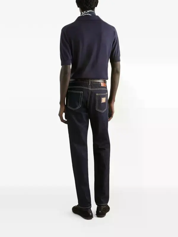 Dolce & Gabbana Silk Knit Polo Shirt