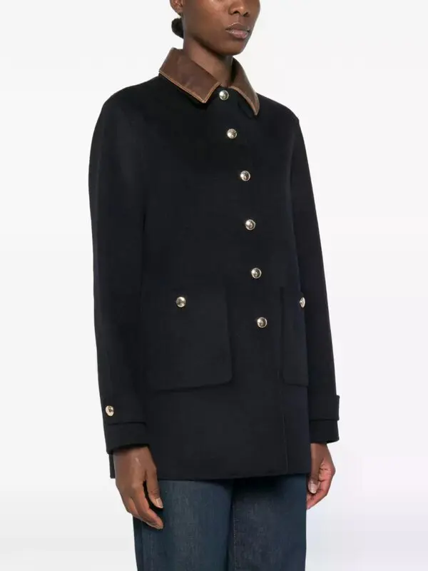 Maje Removable-collar Button-front Coat