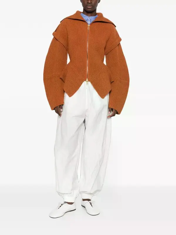 Zimmermann Ribbed-knit Panelled Cardigan