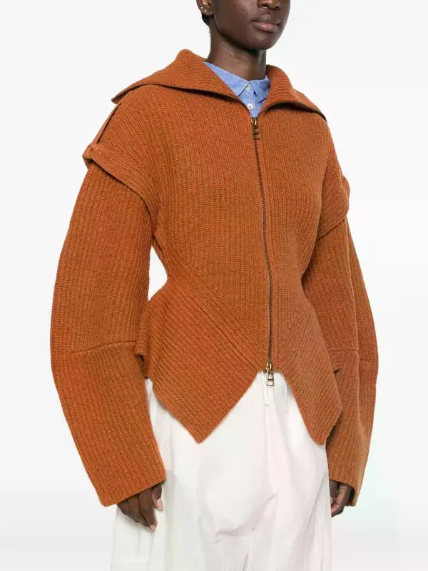 Zimmermann Ribbed-knit Panelled Cardigan