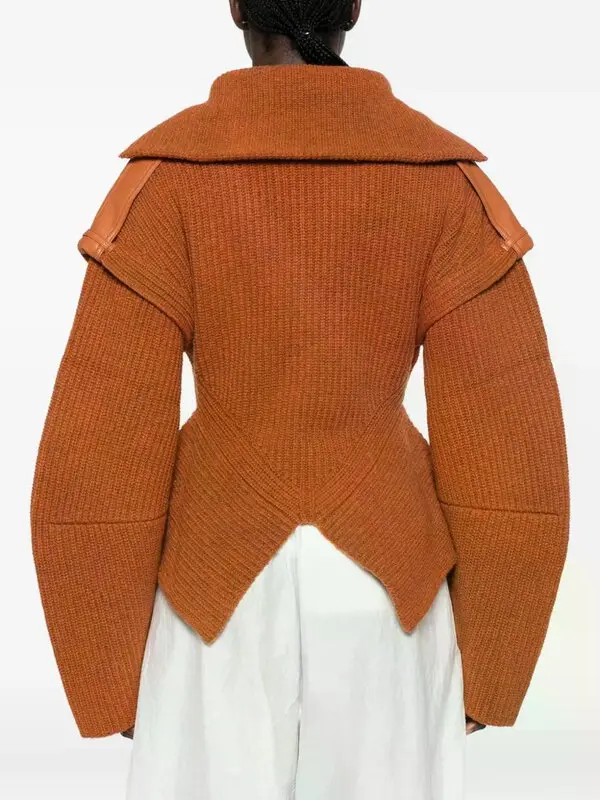 Zimmermann Ribbed-knit Panelled Cardigan