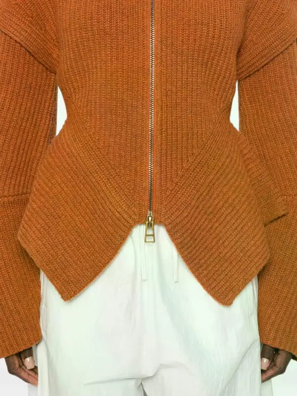 Zimmermann Ribbed-knit Panelled Cardigan