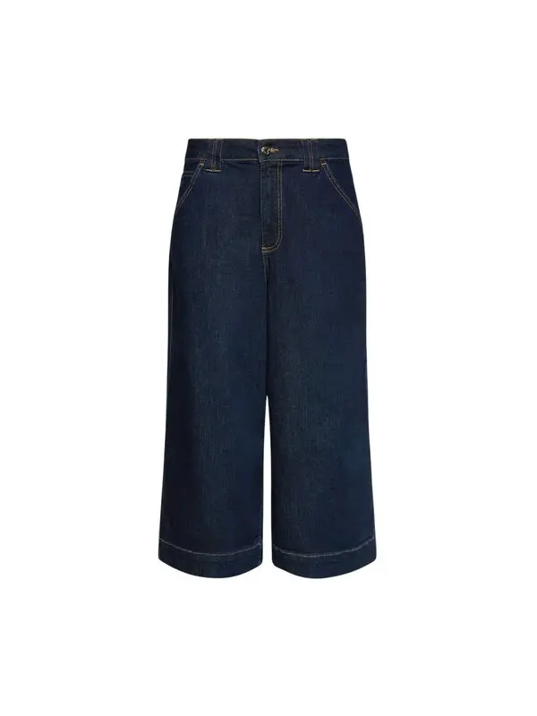 ELENA MIRO` Cropped Wide Leg Jeans "gea