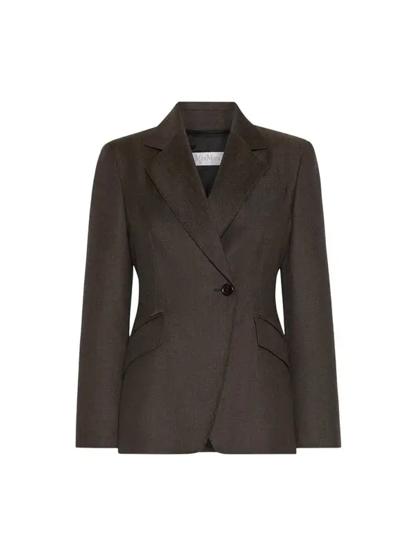 Max Mara Tailored Blazer In Denim Effect Wool