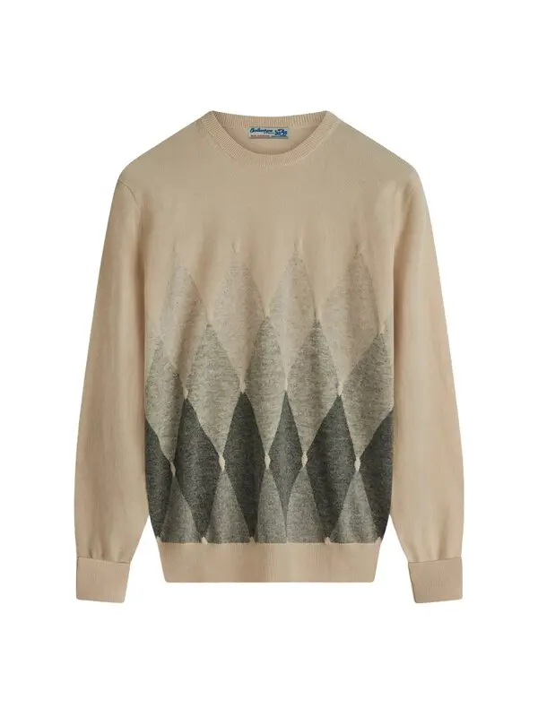 BALLANTYNE Cashmere Diamond Pattern Pullover