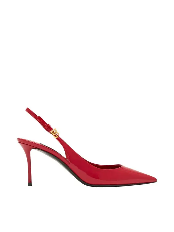 Dolce & Gabbana Patent Leather Slingback Pumps - Red